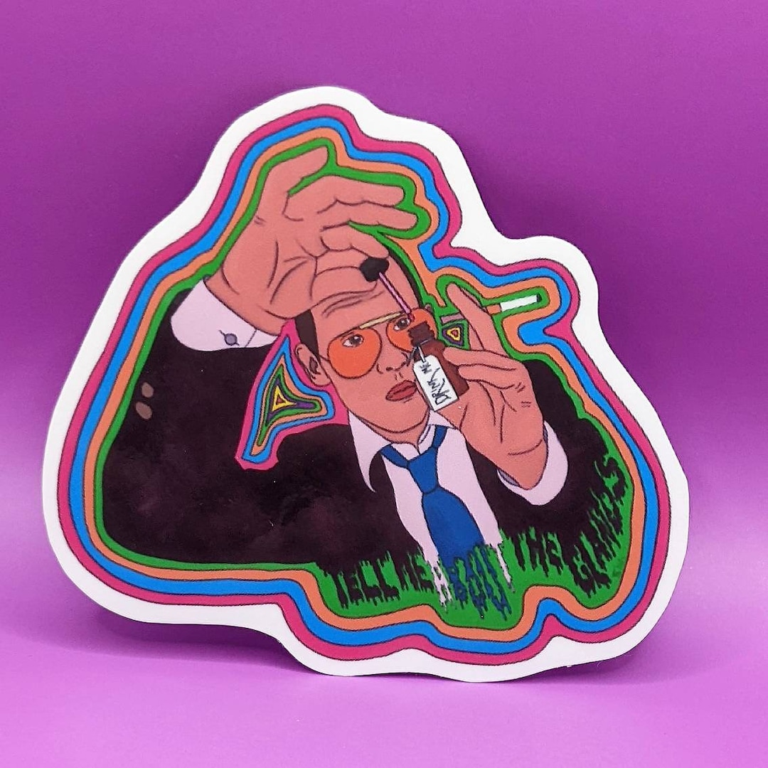 Johnny Depp Sticker, Fear and Loathing Sticker, Adrenochrome Sticker ...