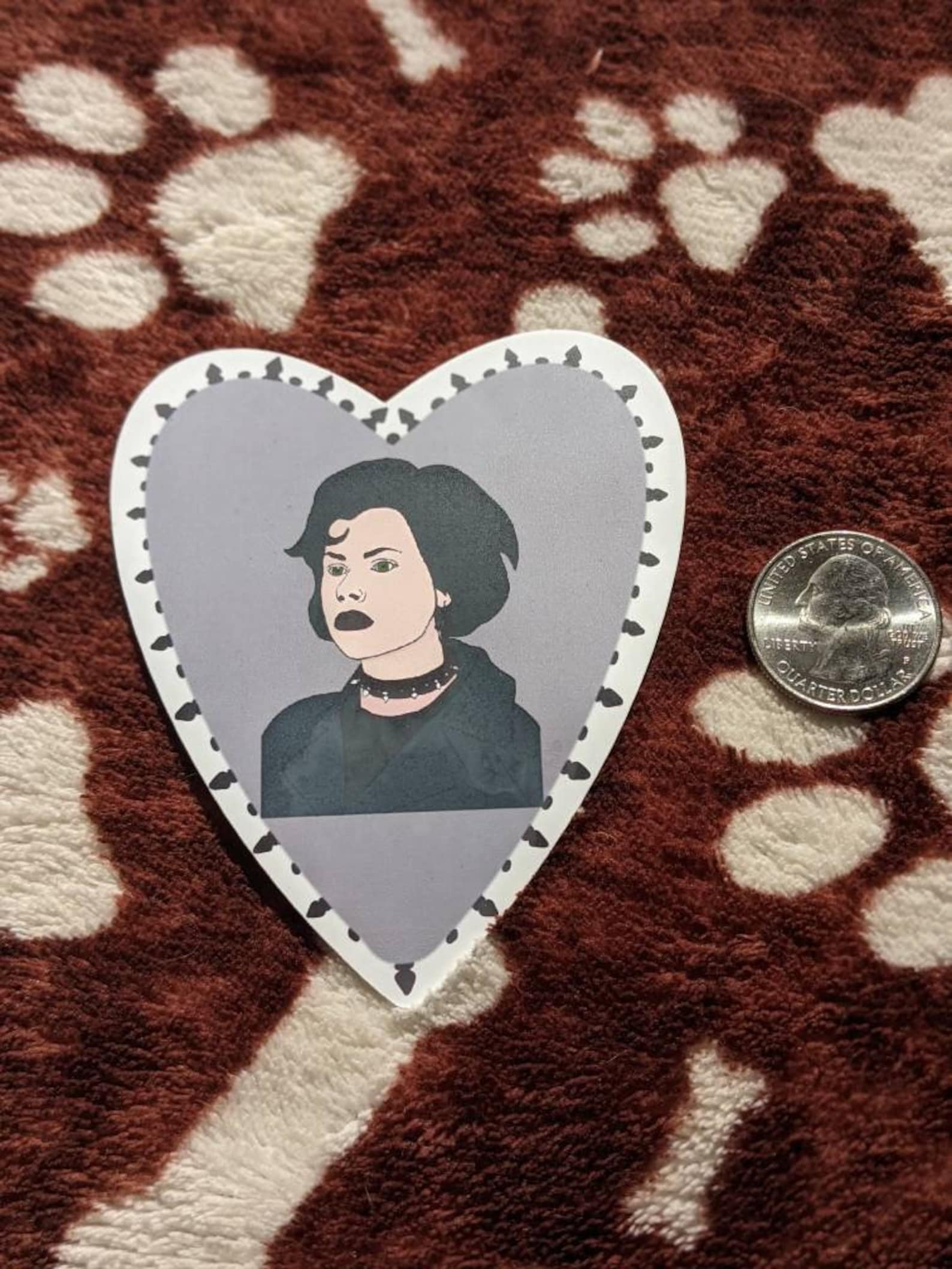 Nancy Spiked Heart Sticker the Craft Sticker the Craft - Etsy