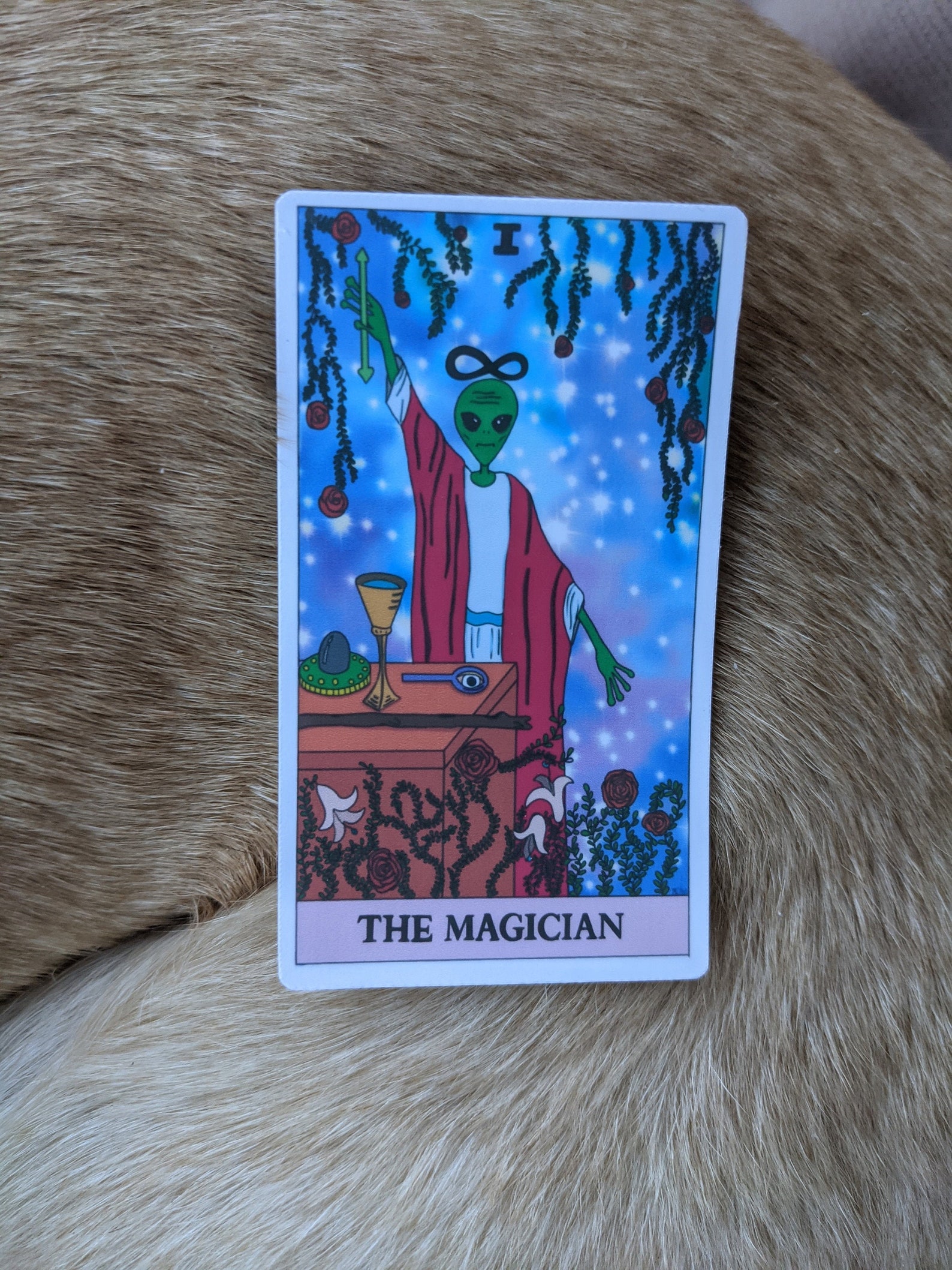 Alien Magician Tarot Card Sticker Laptop Decal Tarot Card | Etsy