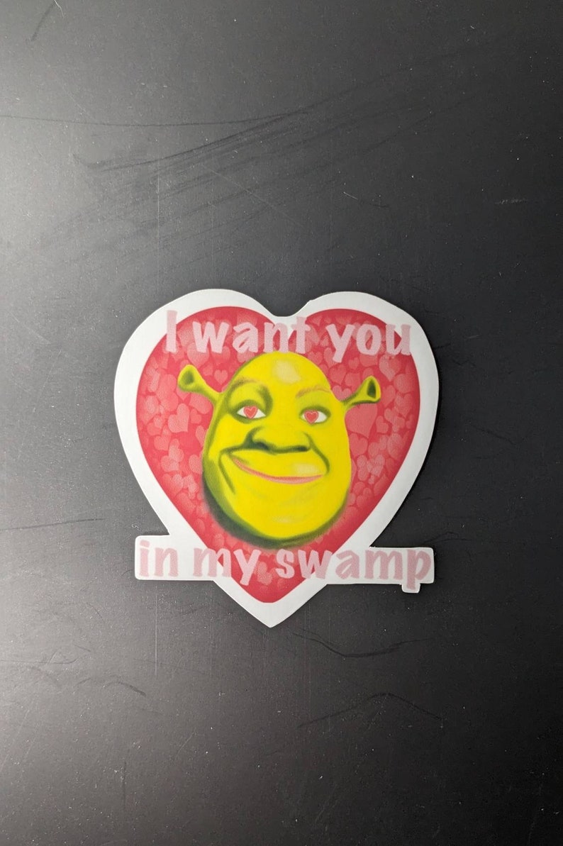 Shrek Sticker Shrek Gift Idea Valentine's Day Sticker - Etsy
