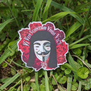 V for Vendetta Scarlet Roses Sticker, V for Vendetta Sticker, V Sticker ...