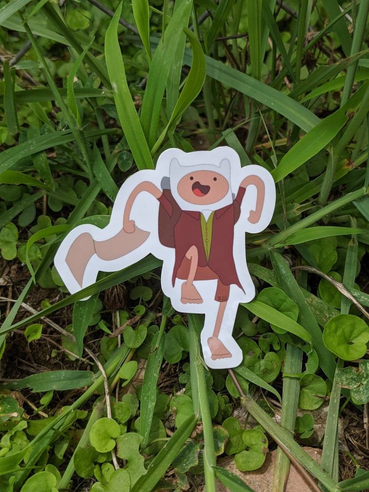 Adventure Time Hobbit Sticker Hobbit Sticker Finn Adventure - Etsy