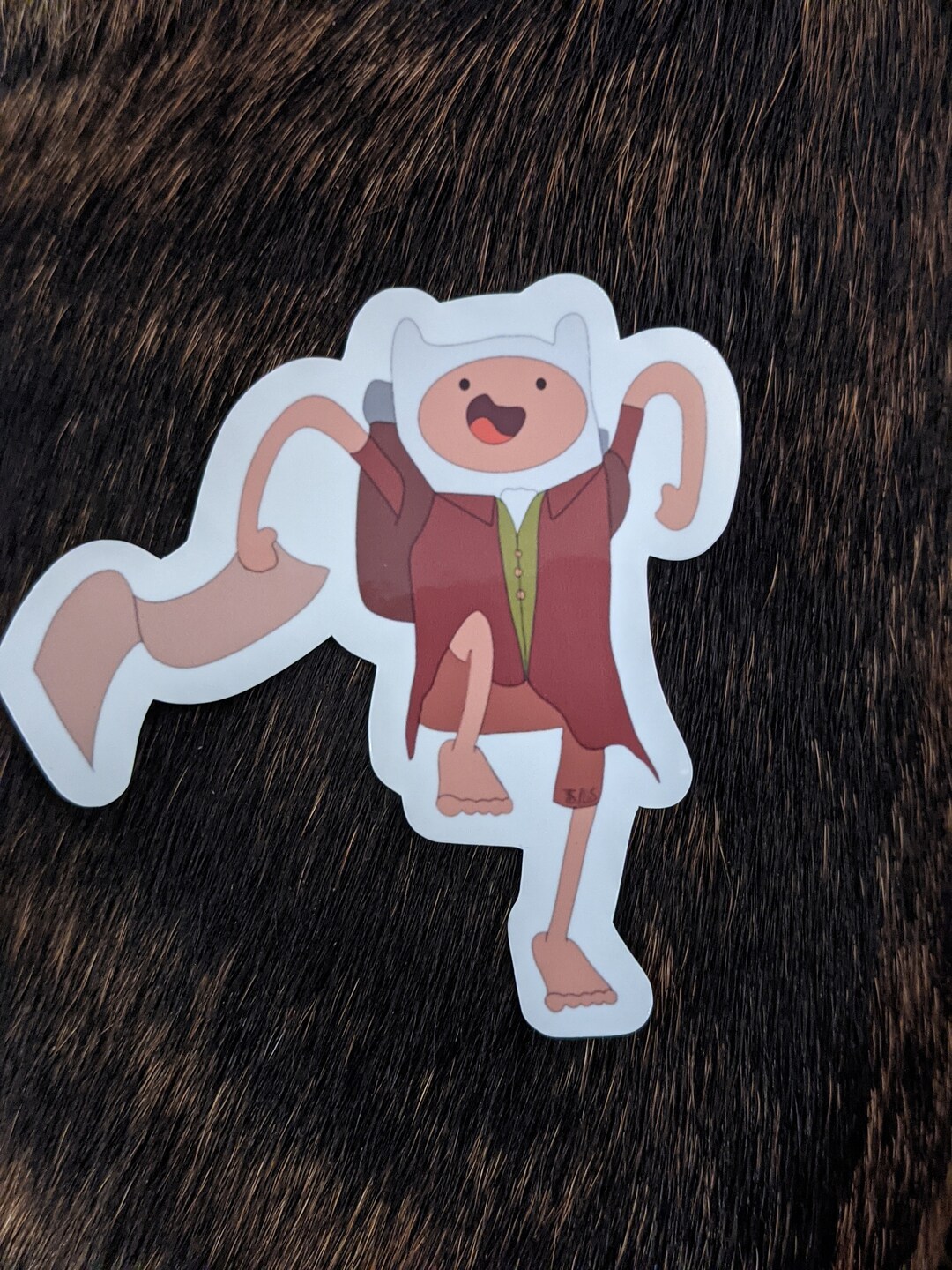 Adventure Time Hobbit Sticker, Hobbit Sticker, Finn Adventure Time ...