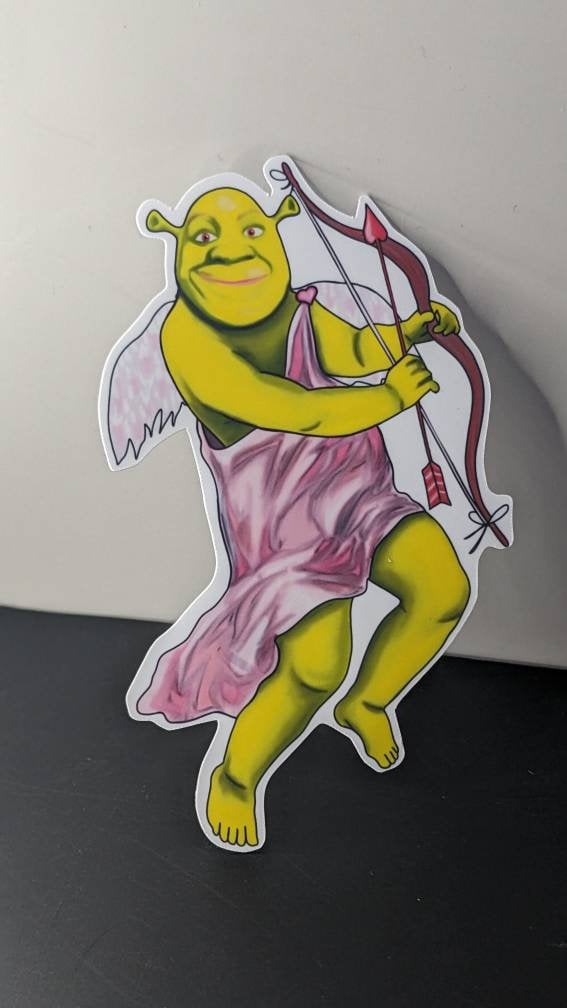 Shrek Sticker Valentine's Day Sticker Ogre Sticker Vday - Etsy