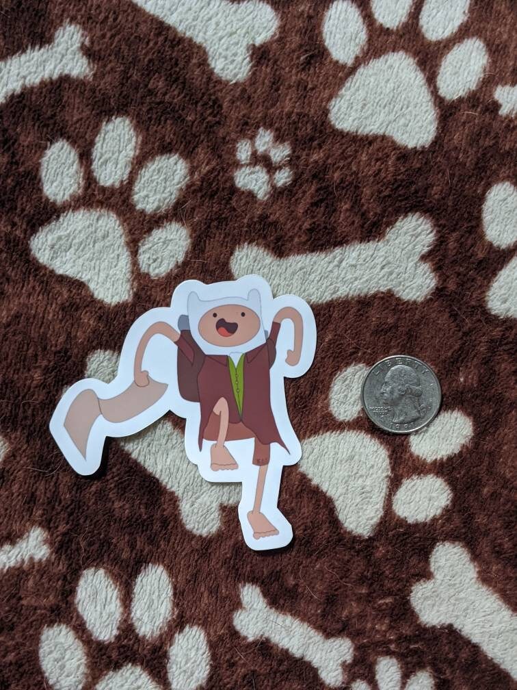 Adventure Time Hobbit Sticker Hobbit Sticker Finn Adventure - Etsy