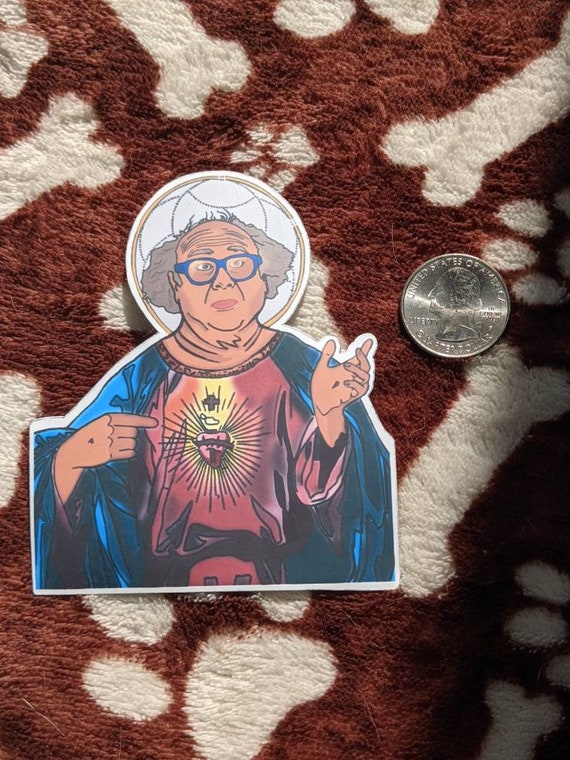 Danny DeVito Jesus Sticker Always Sunny in Philadelphia Frank - Etsy