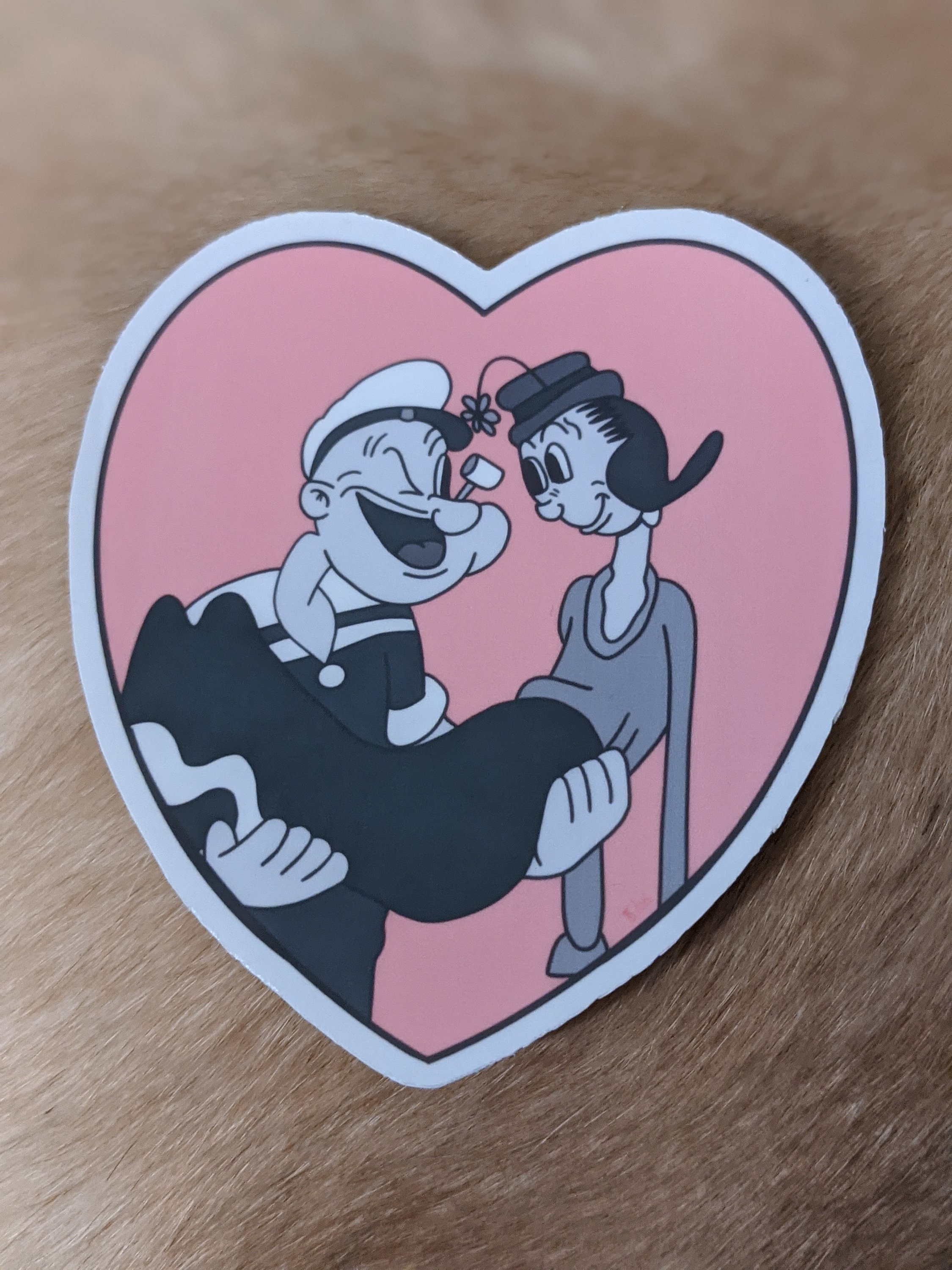 Popeye and Olive Oil Sticker Popeye and Olive Oyl Sticker | Etsy