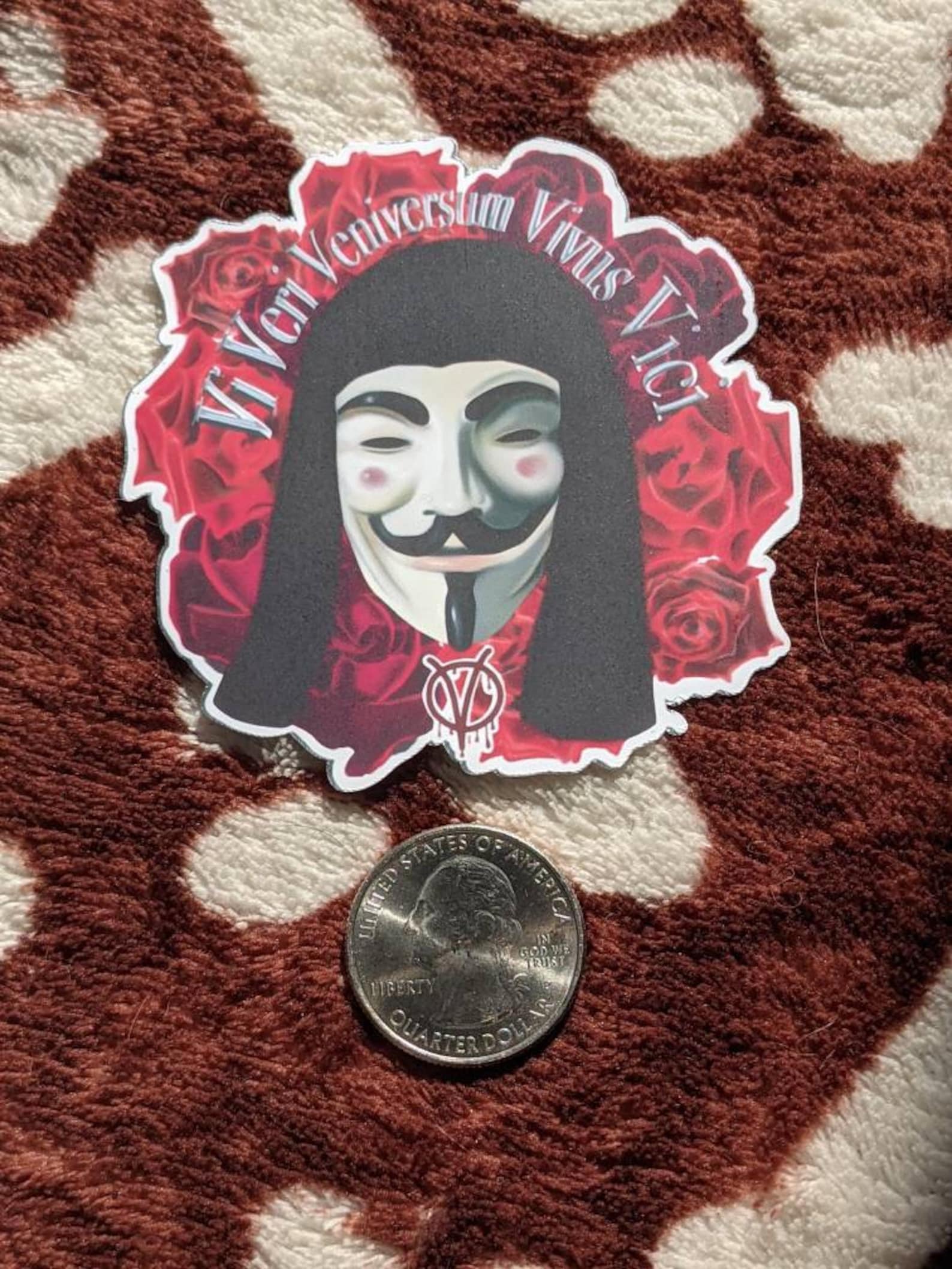 V for Vendetta Scarlet Roses Sticker V for Vendetta Sticker - Etsy