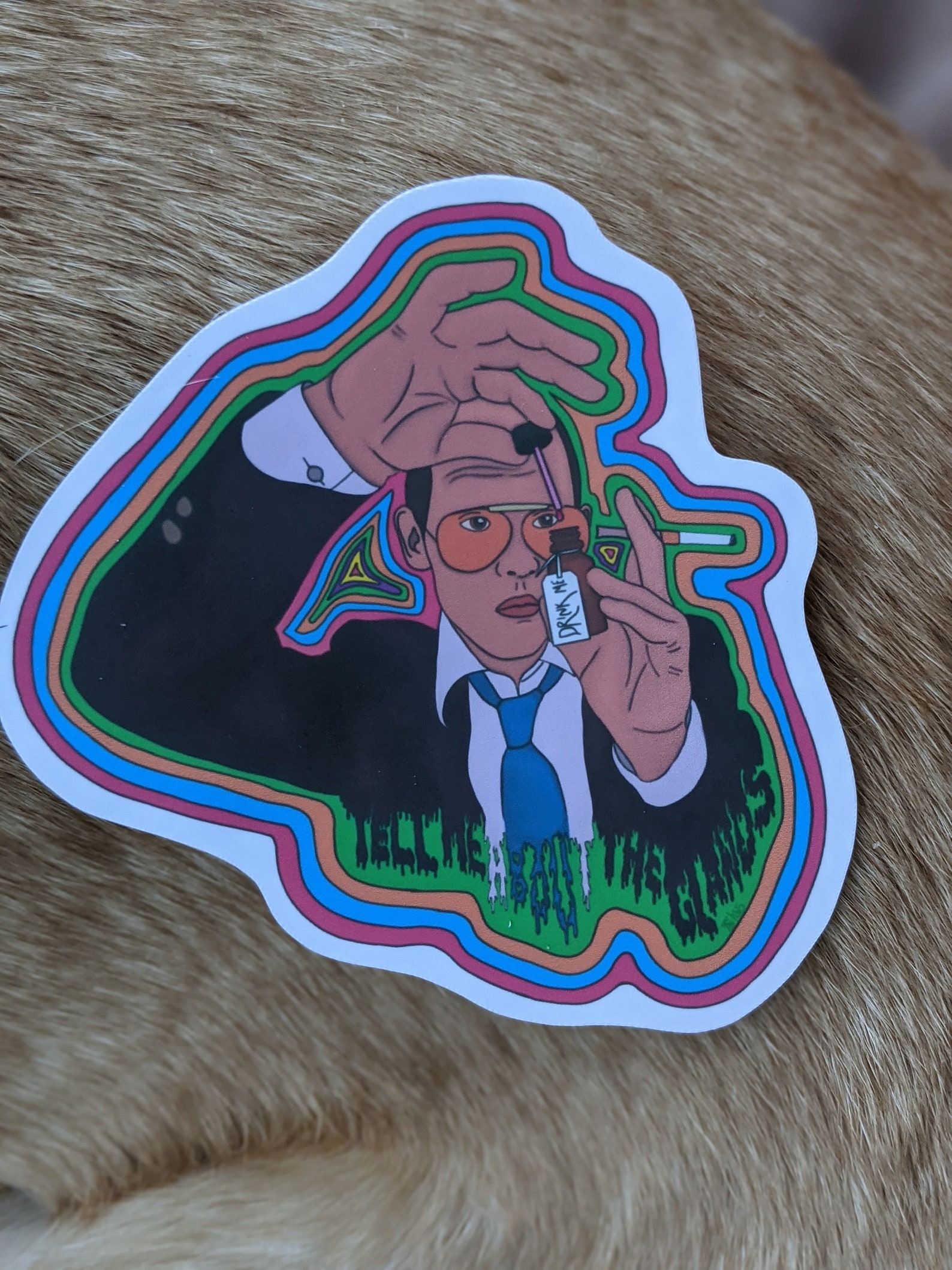 Johnny Depp Sticker Fear and Loathing Sticker Adrenochrome - Etsy