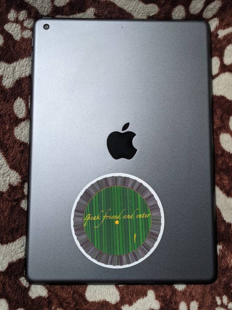 Bilbo door sticker the hobbit sticker speak friend and enter | Etsy