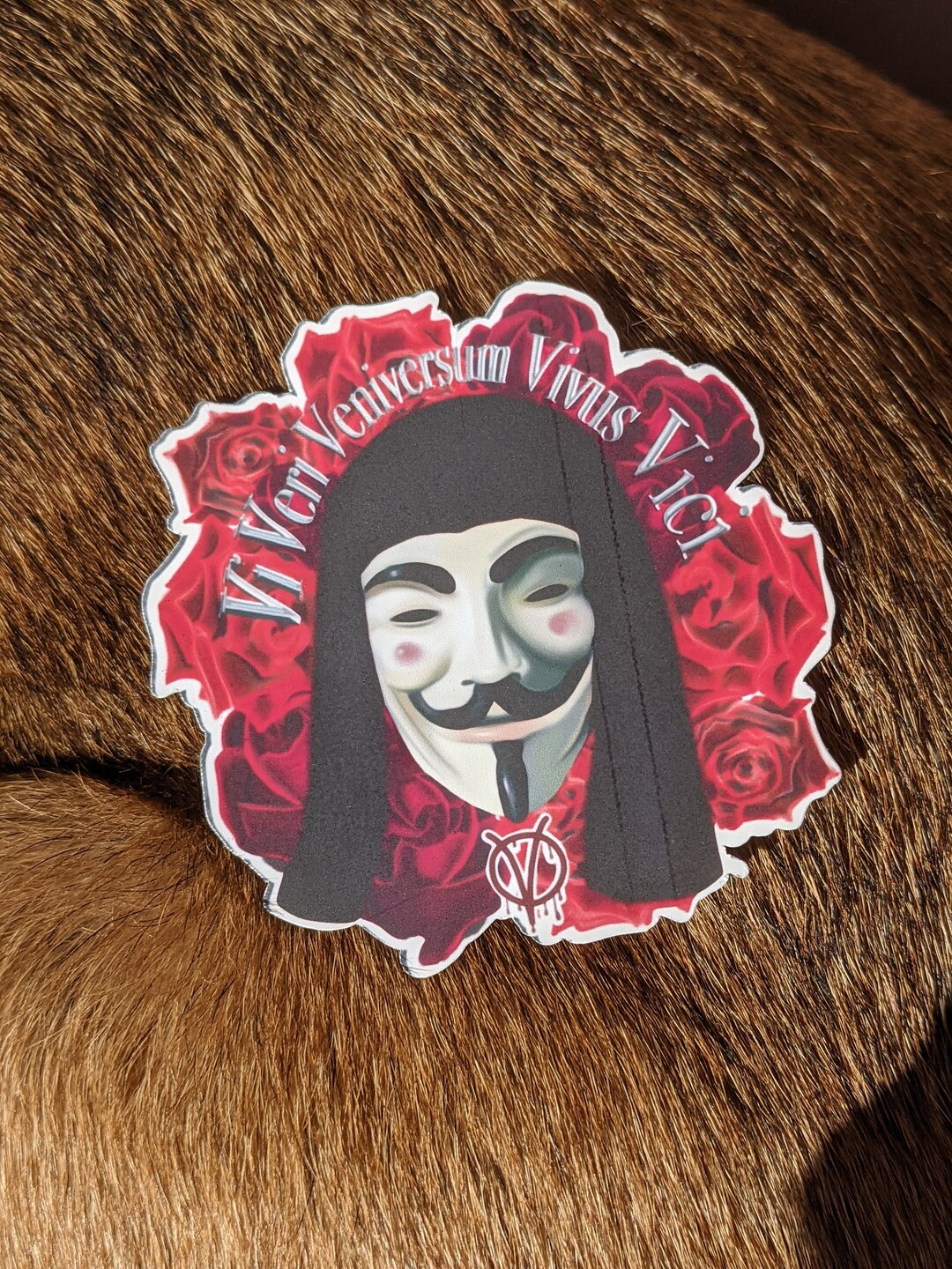 V for Vendetta Scarlet Roses Sticker, V for Vendetta Sticker, V Sticker ...