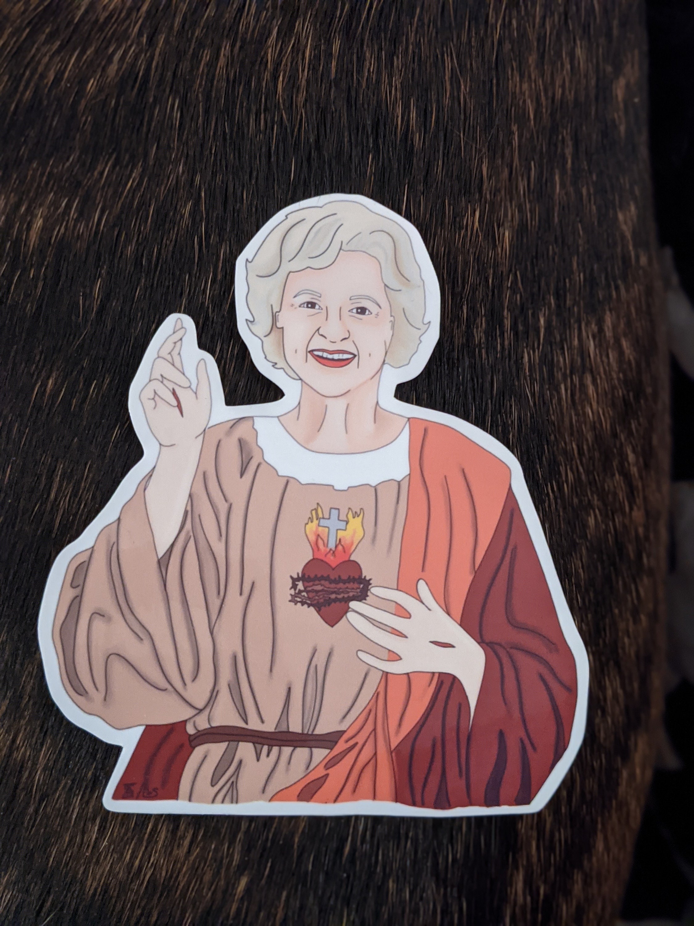 Betty White Jesus Sticker, Betty White Rip, Jesus Sticker, Betty White ...