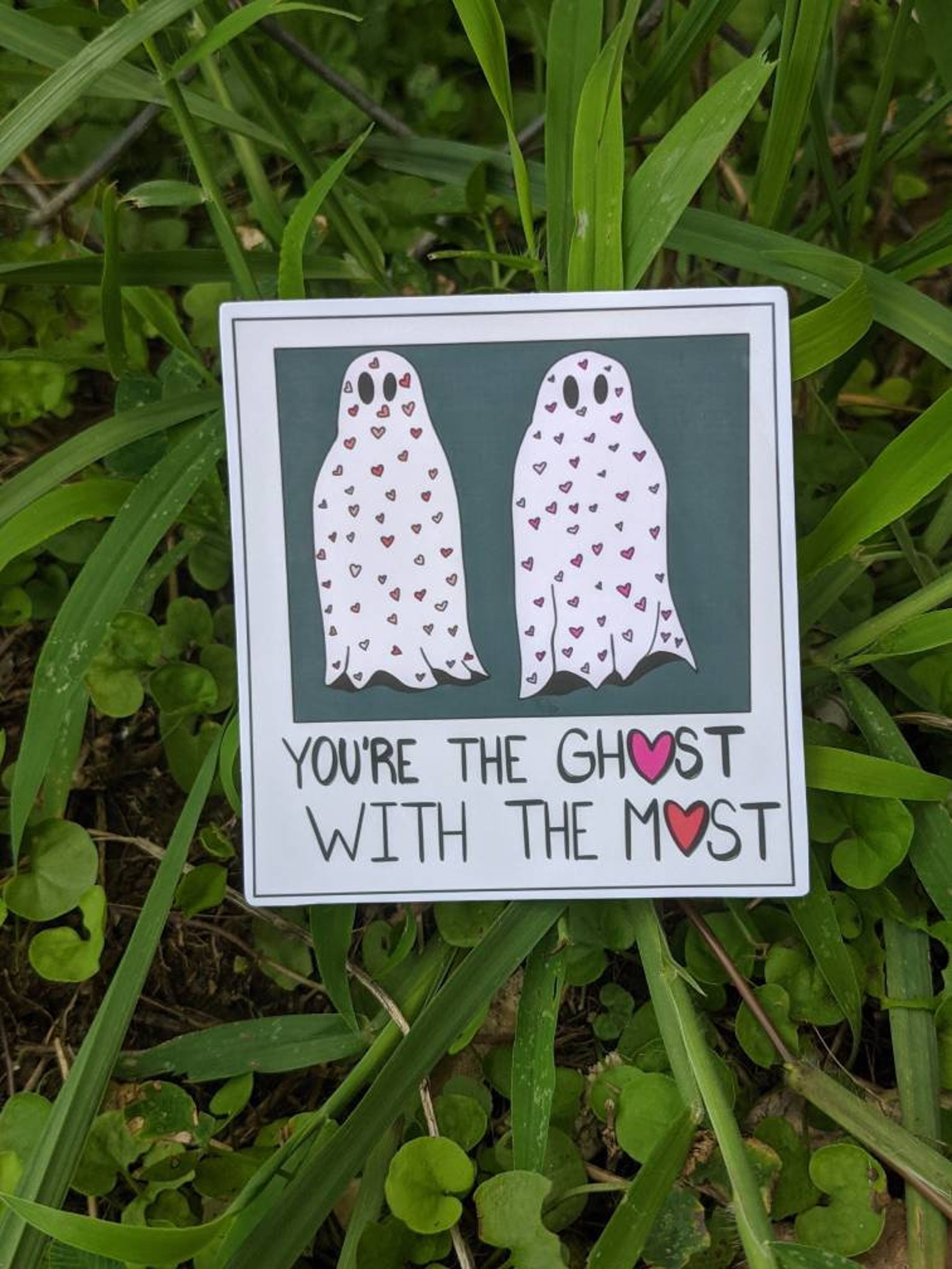 Ghost With the Most No Feet Valentines Day Sticker - Etsy
