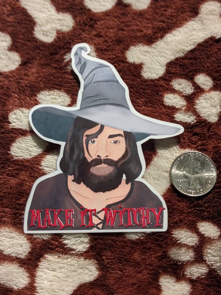 Charles Manson 'make It Witchy' Sticker, Cult True Crime Gift - Etsy