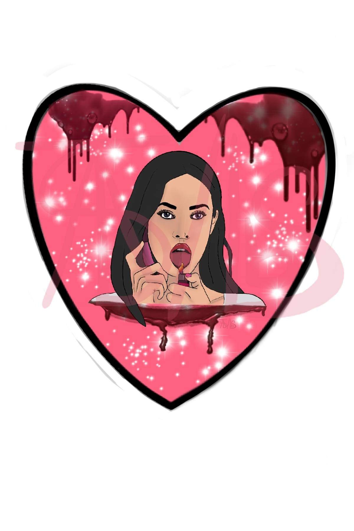 Jennifers Body Heart Sticker Jennifers Body Etsy