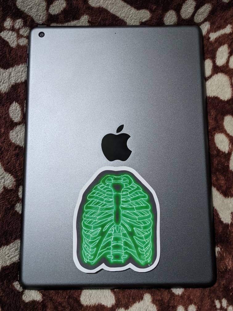 Neon Rib Sticker Skeleton Sticker Neon Skeleton Sticker - Etsy UK