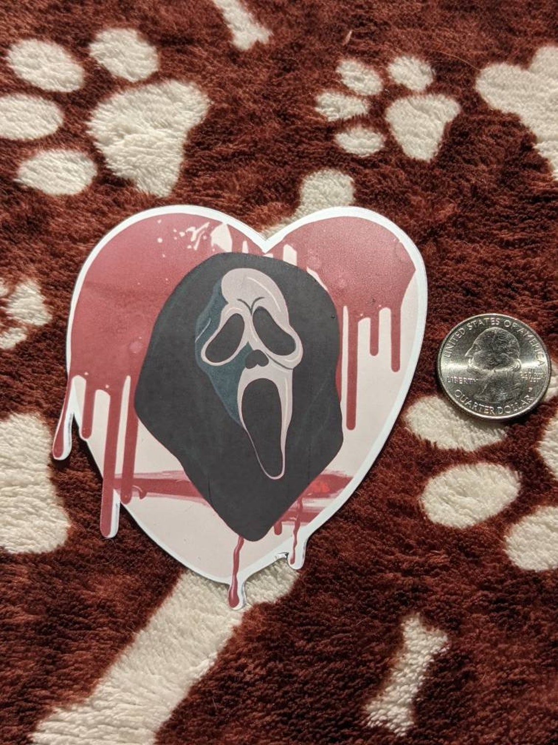 Ghostface Heart Sticker Scream Sticker Scream Ghost Face | Etsy
