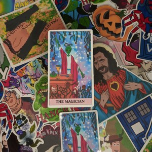 Alien Magician Tarot Card Sticker, Laptop Decal, Tarot Card Magician ...