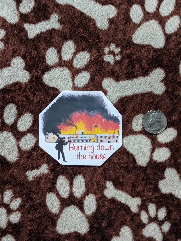 Burning Down the House Waco Sticker Cult Waco Sticker Cult - Etsy