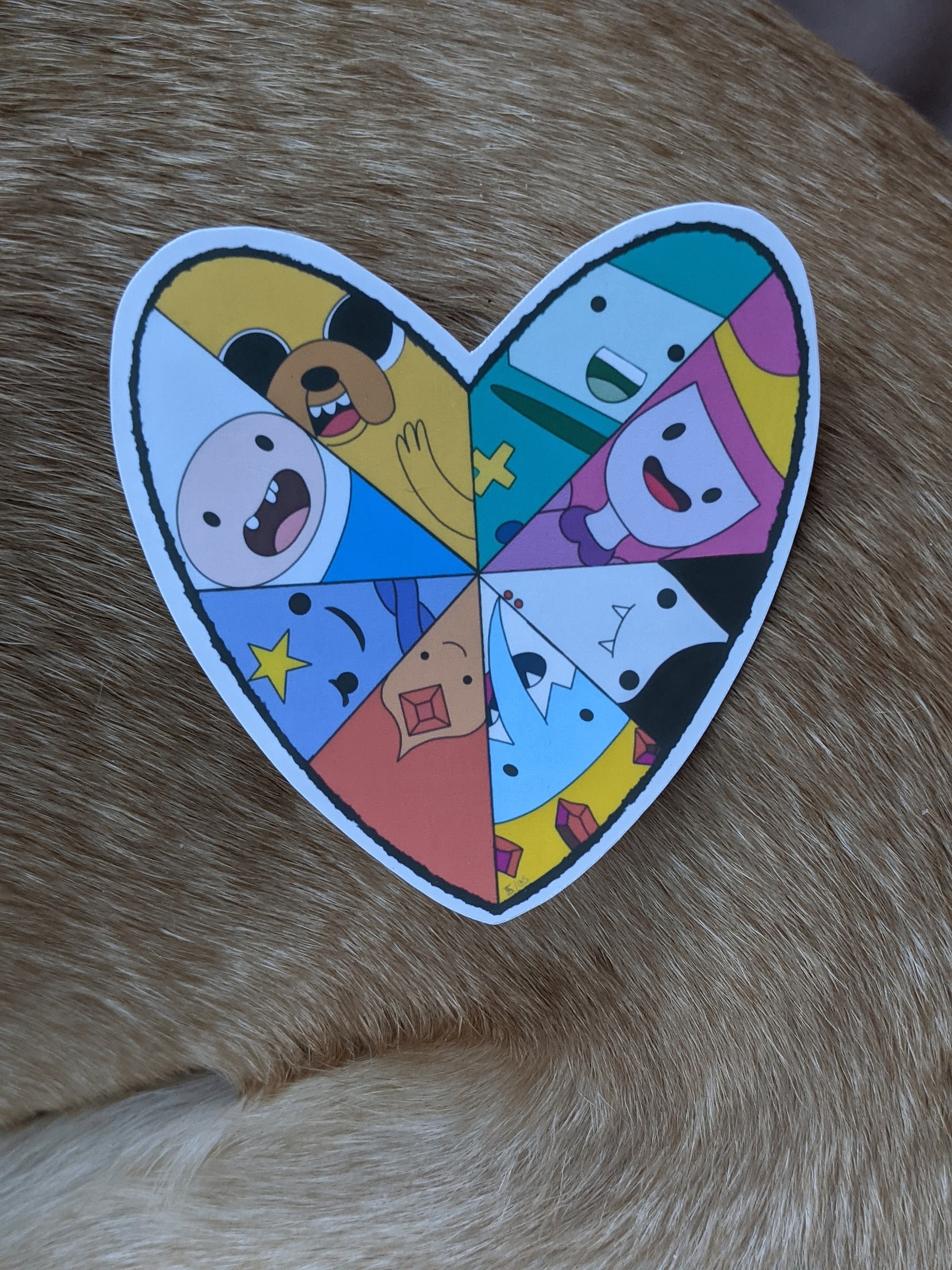 Adventure time heart sticker adventure time sticker finn | Etsy