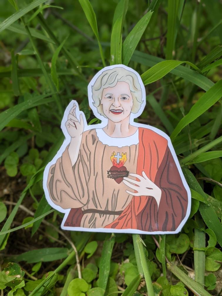 Betty White Jesus Sticker, Betty White Rip, Jesus Sticker, Betty White ...
