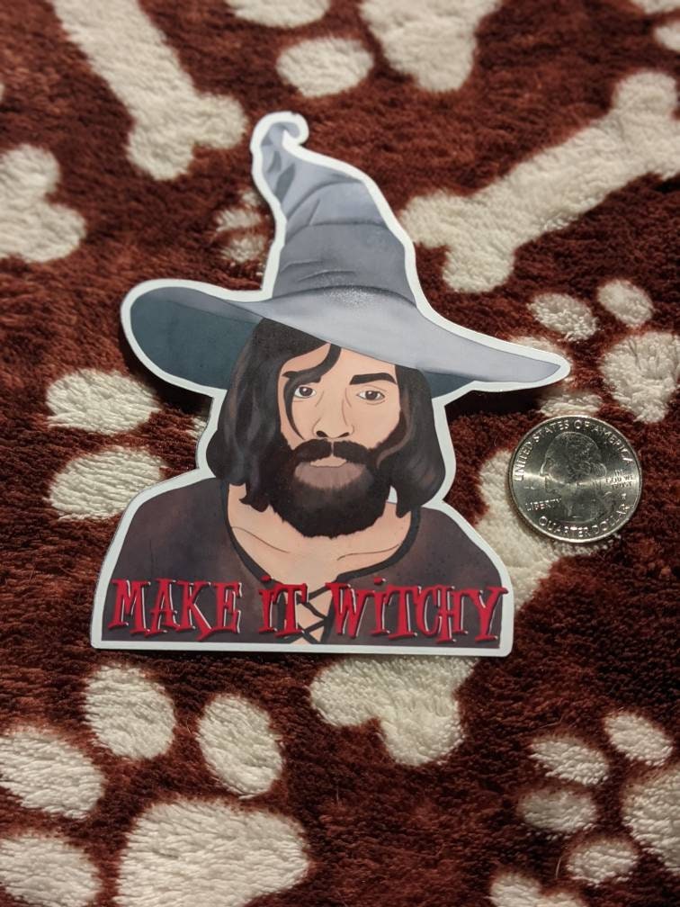 Charles Manson make it witchy stickers manson sticker - Etsy Nederland