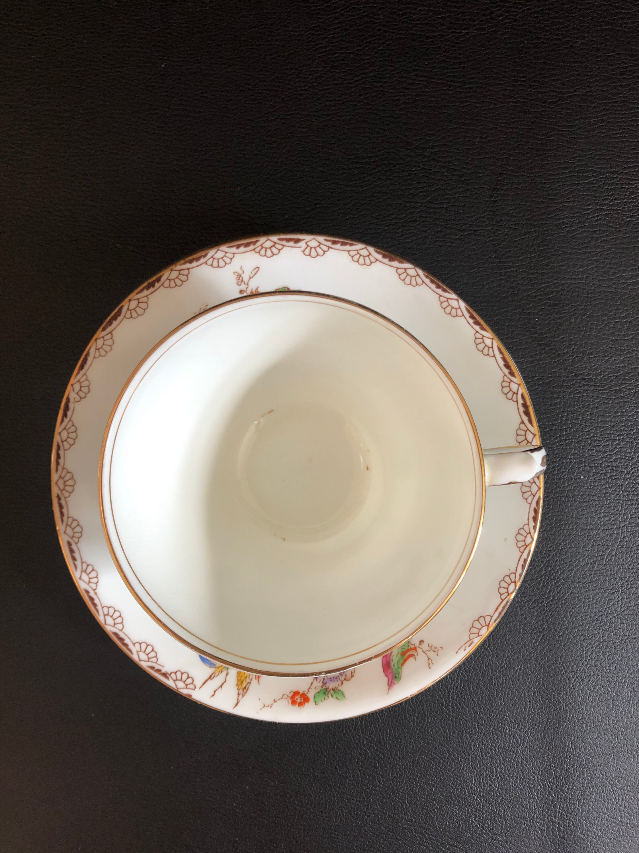 Melba Birds and Flowers Hand Painted Teacup and Saucer Set - Etsy