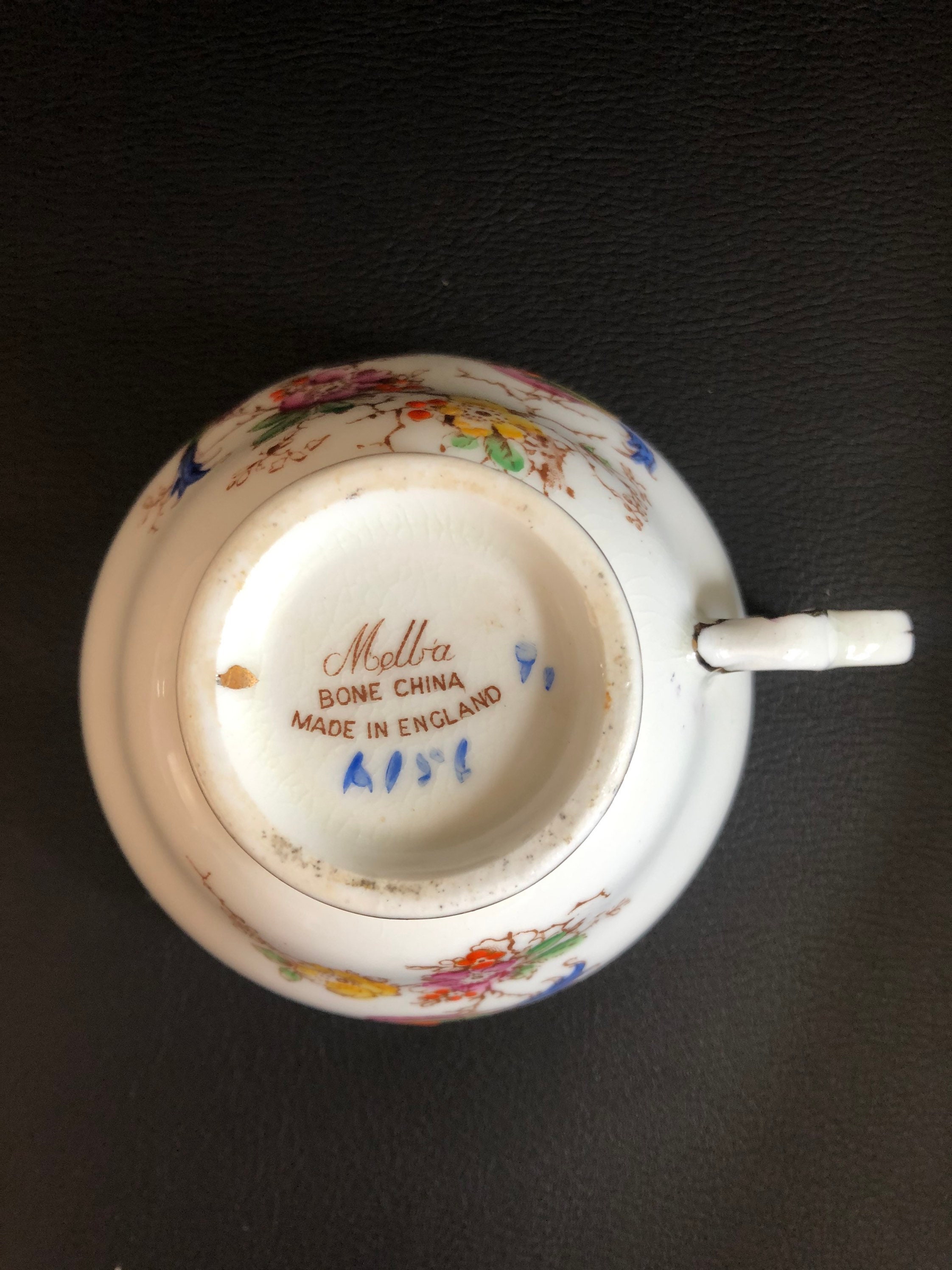 Melba Birds and Flowers Hand Painted Teacup and Saucer Set - Etsy