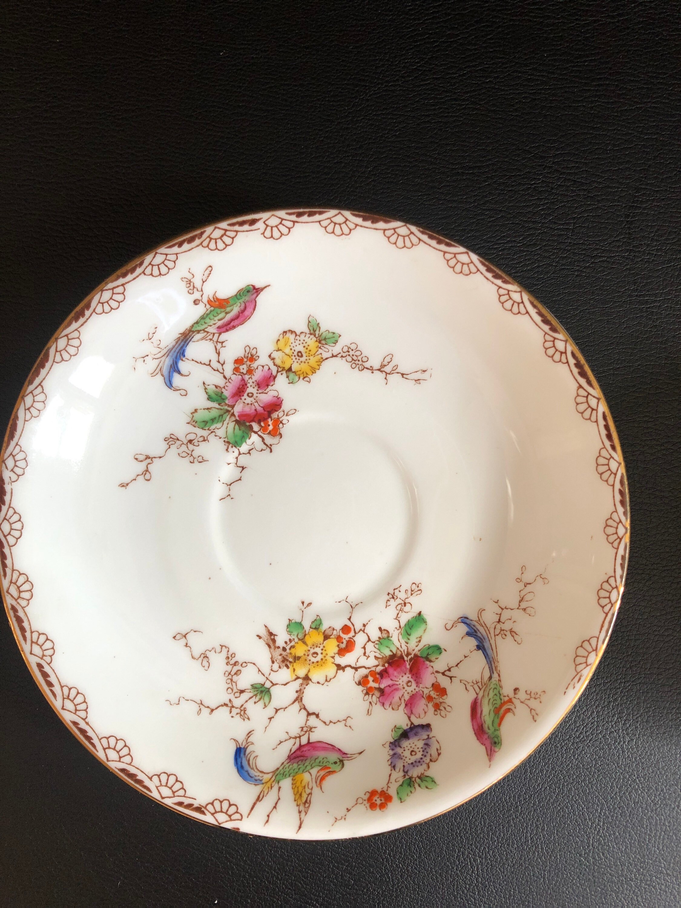 Melba Birds and Flowers Hand Painted Teacup and Saucer Set - Etsy