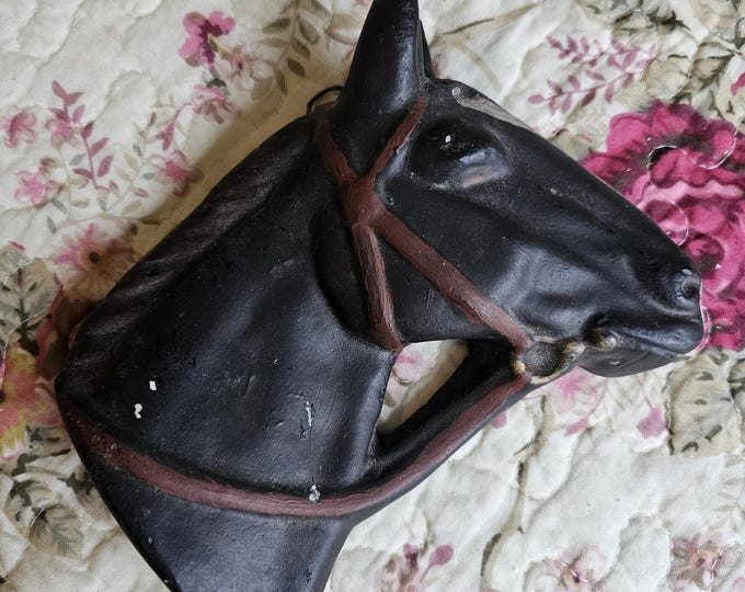 Vintage Western Horse Plaster Wall Hanging | Horse Decor | Vintage ...