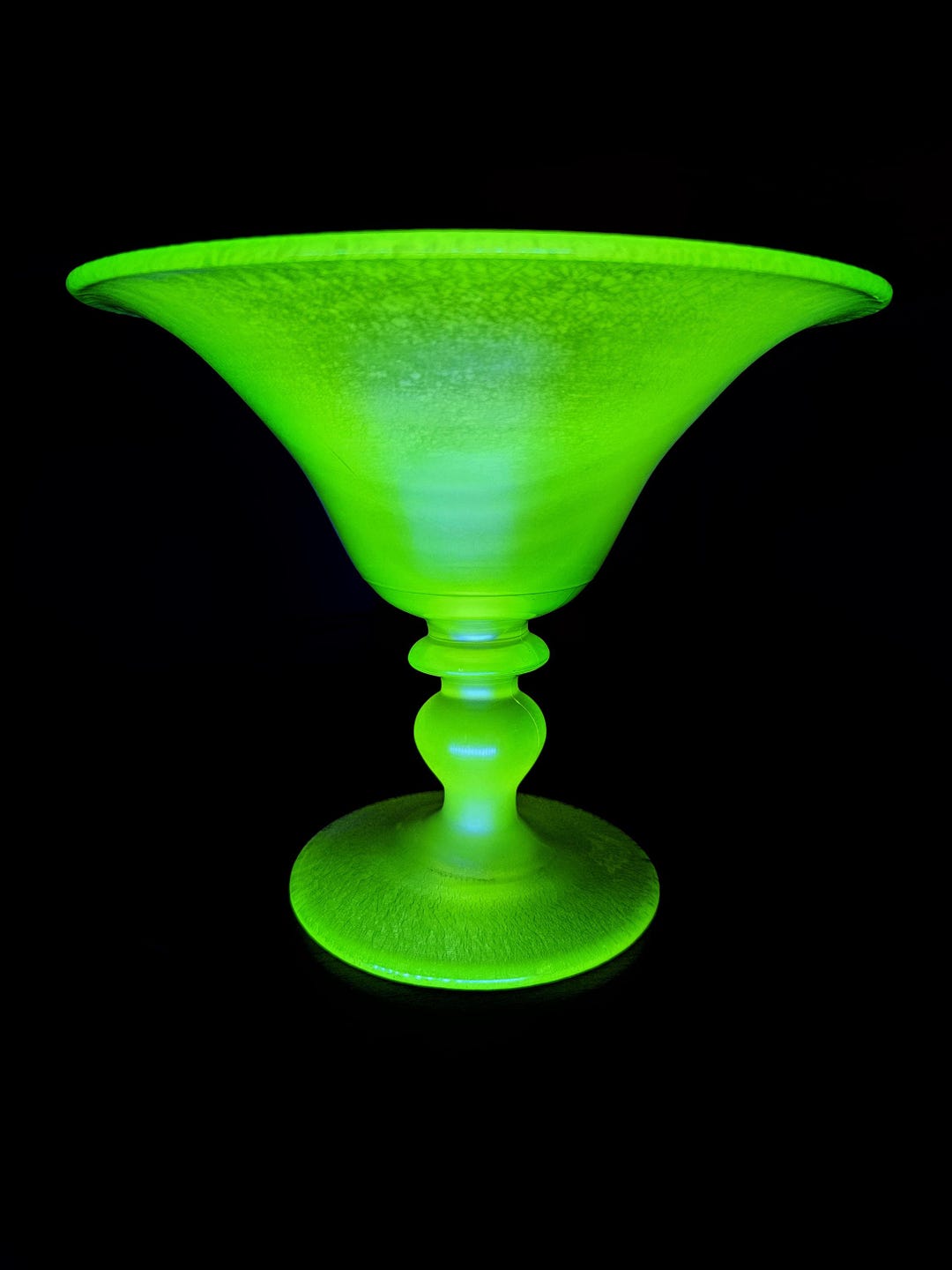 Antique Tiffin Uranium Stretch Glass Pedestal Dish 8" - Etsy