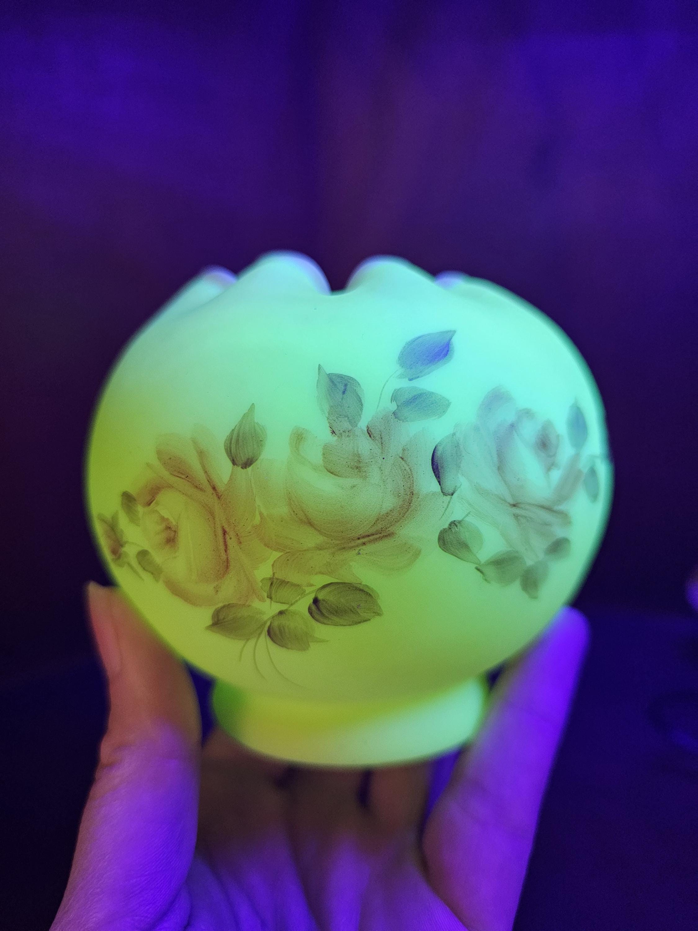 1970s Fenton Louise Piper Burmese Rose Bowl Uranium Glass Louise Piper ...