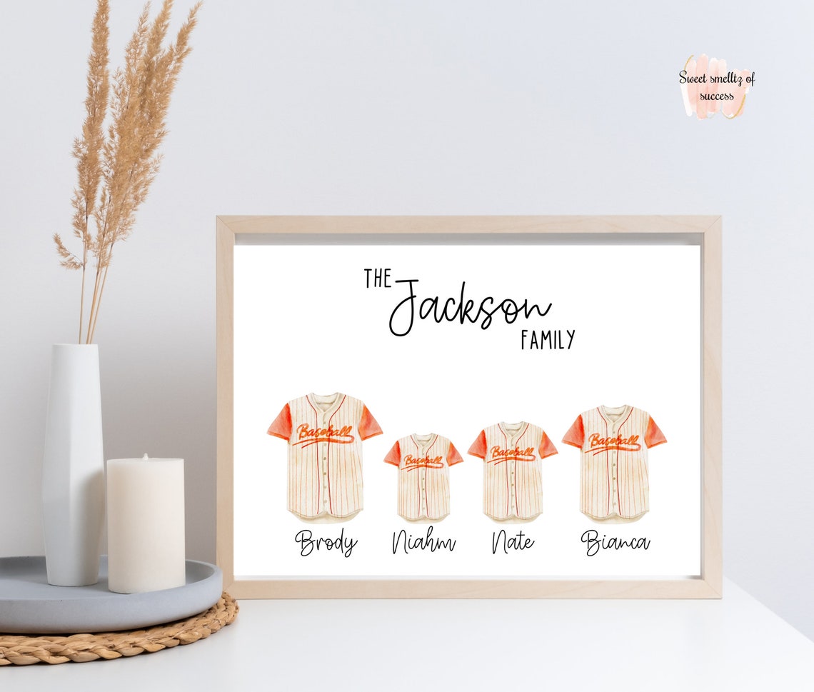 Personalised Family Tree Baseball Team Team Player Family Tree Wall ...