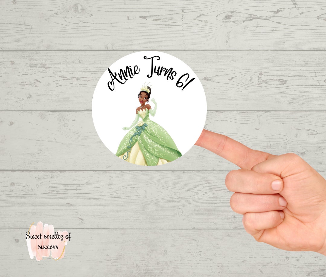 Personalised Disney Princess Stickers Birthday Party Thank You Sticker ...