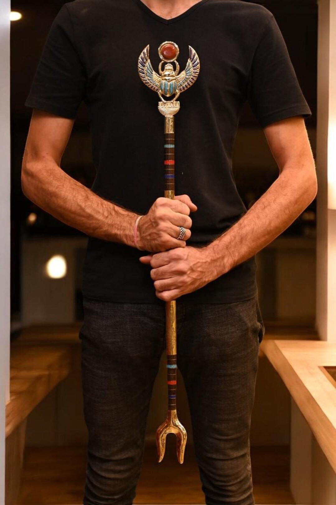 The Scarab Scepter Egyptian Mythology Museum Item Created in Egypt That ...