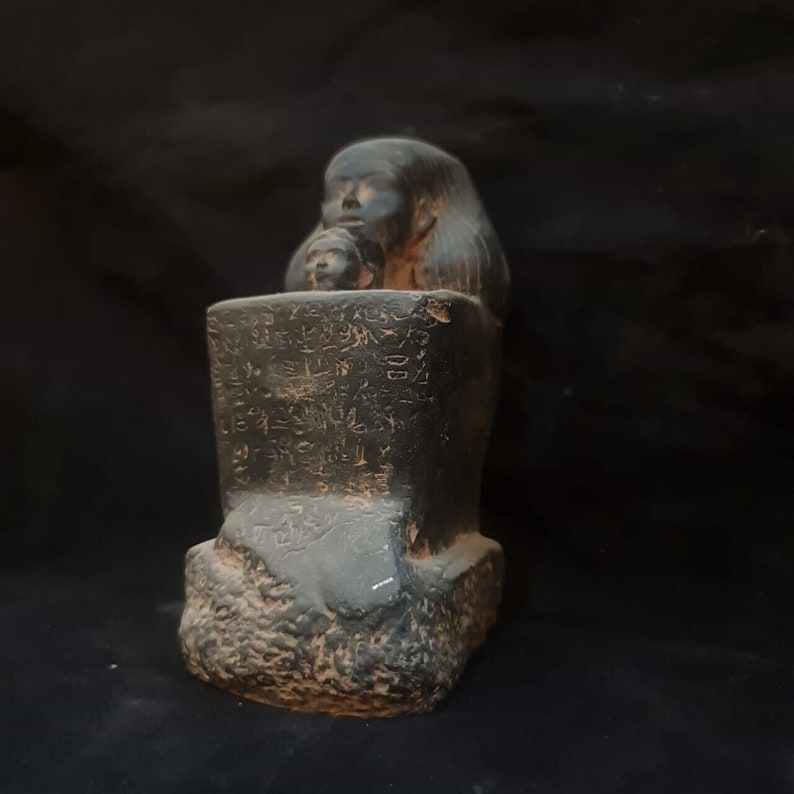 Rare Block Statue Senenmut and Neferure/ Egyptian Antiquities ...