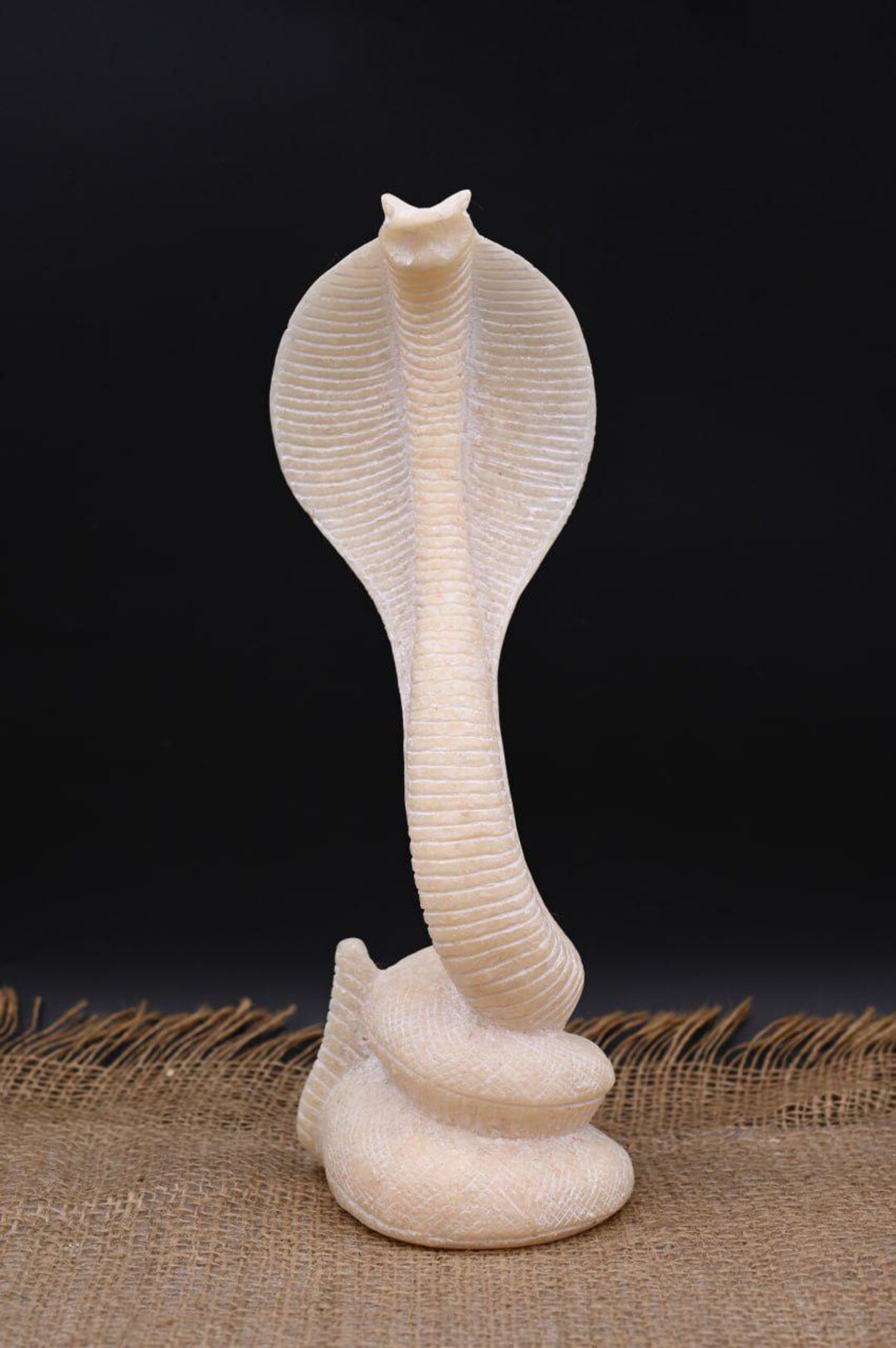 Handcrafted White Marble Uraeus Cobra Statue - Egyptian Decor - Etsy