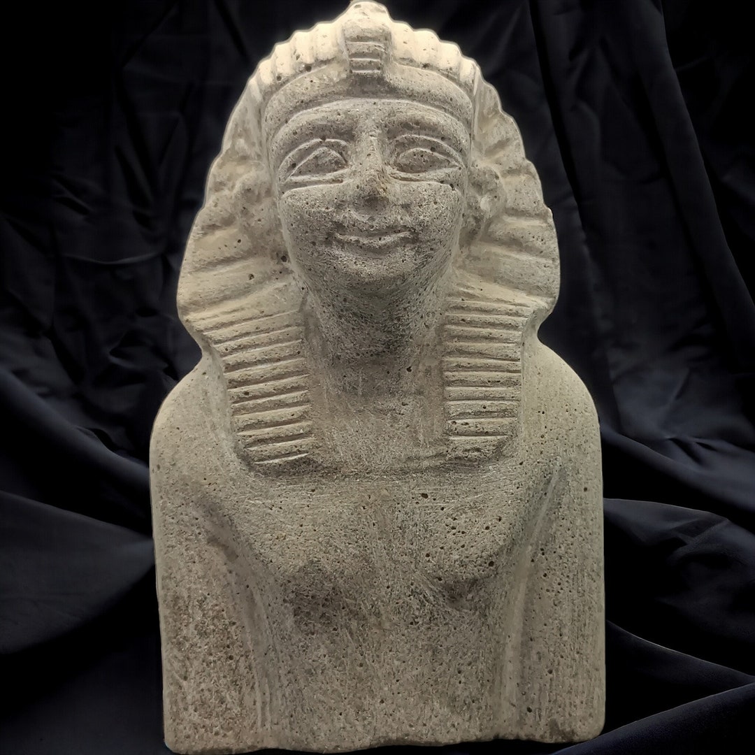 Vintage Egyptian Block Statue of Egyptian Family Old Kingdom Made in ...