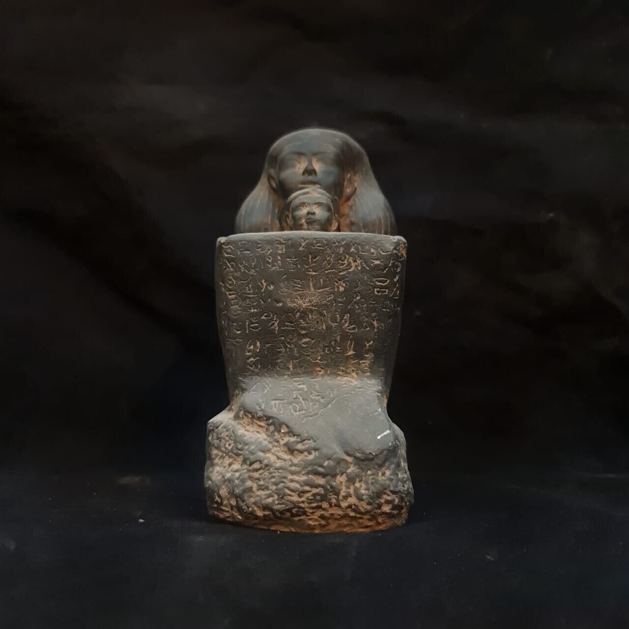 Rare Block Statue Senenmut and Neferure/ Egyptian Antiquities ...