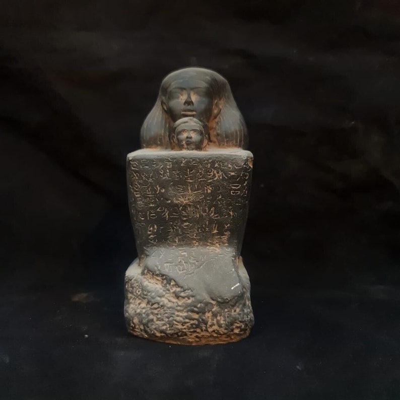 Rare Block Statue Senenmut and Neferure/ Egyptian Antiquities ...