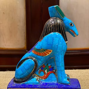 Seth Handcrafted Egyptian God Seth Statue - Stone Figurine-ancient ...