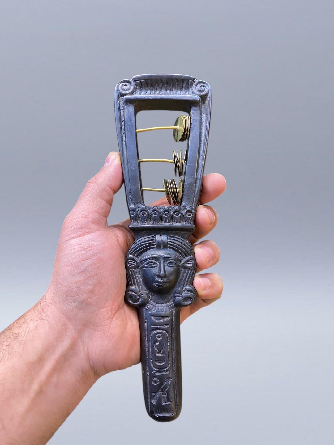 Nice Hathor Sistrum Egyptian Instrument Pretty Sound Hathor Goddess of ...
