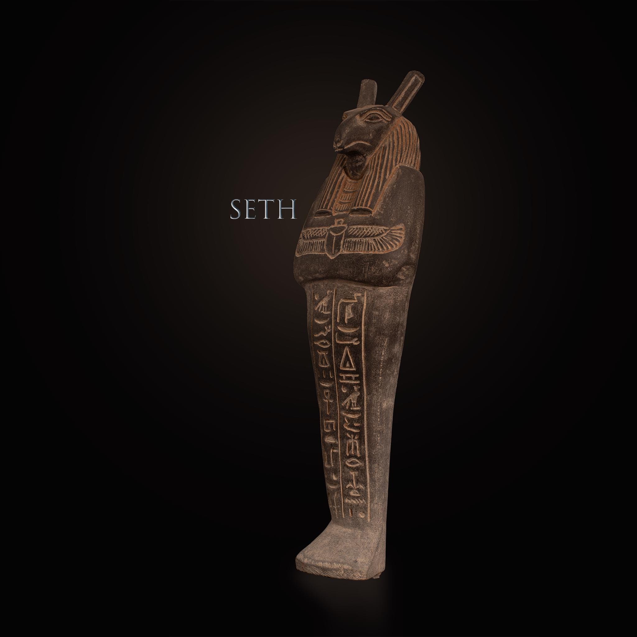 Egyptian God Seth Statue: Ancient Stone Mythology Altar - Etsy