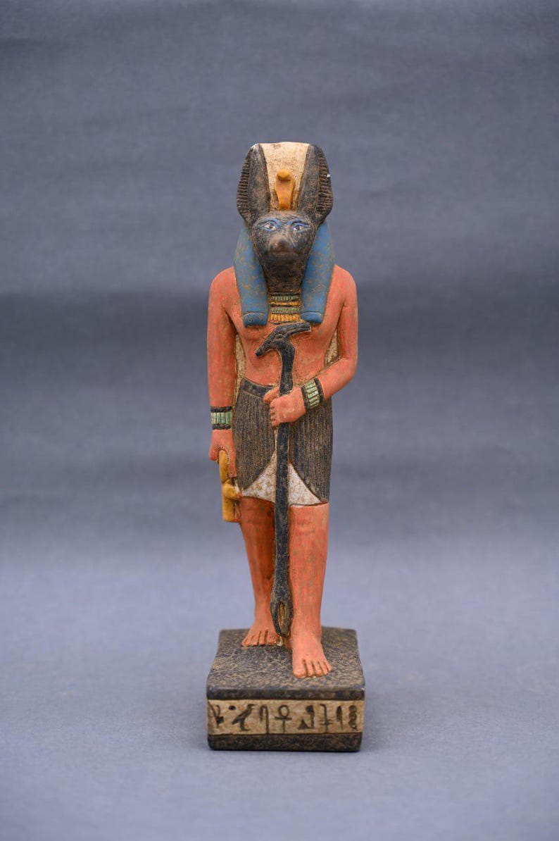 Ancient Egyptian Anubis Stone Statue: Rare B.C. Pharaonic Sculpture - Etsy