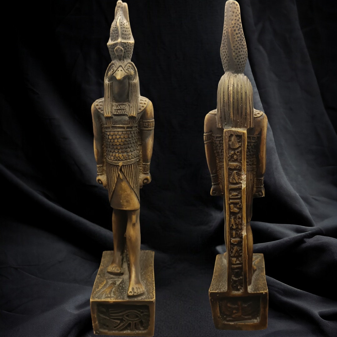 Vintage Egyptian Block Statue of Egyptian Family Old Kingdom Made in ...