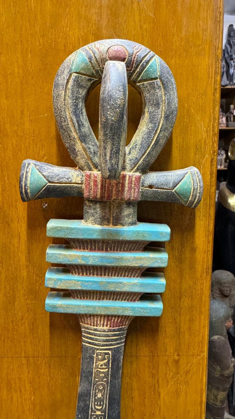 Explore Ancient Wonders Genuine Egyptian Key of Life Statue Pharaonic ...