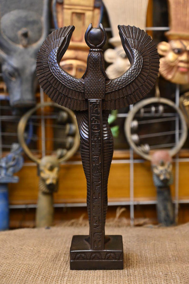 Statue of Isis, the Goddess of Music, Love, Protection, and Rare ...
