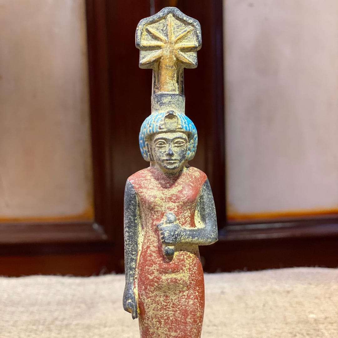Handmade Seshat Stone Statue: Egyptian Goddess of Wisdom (25cm) - Etsy