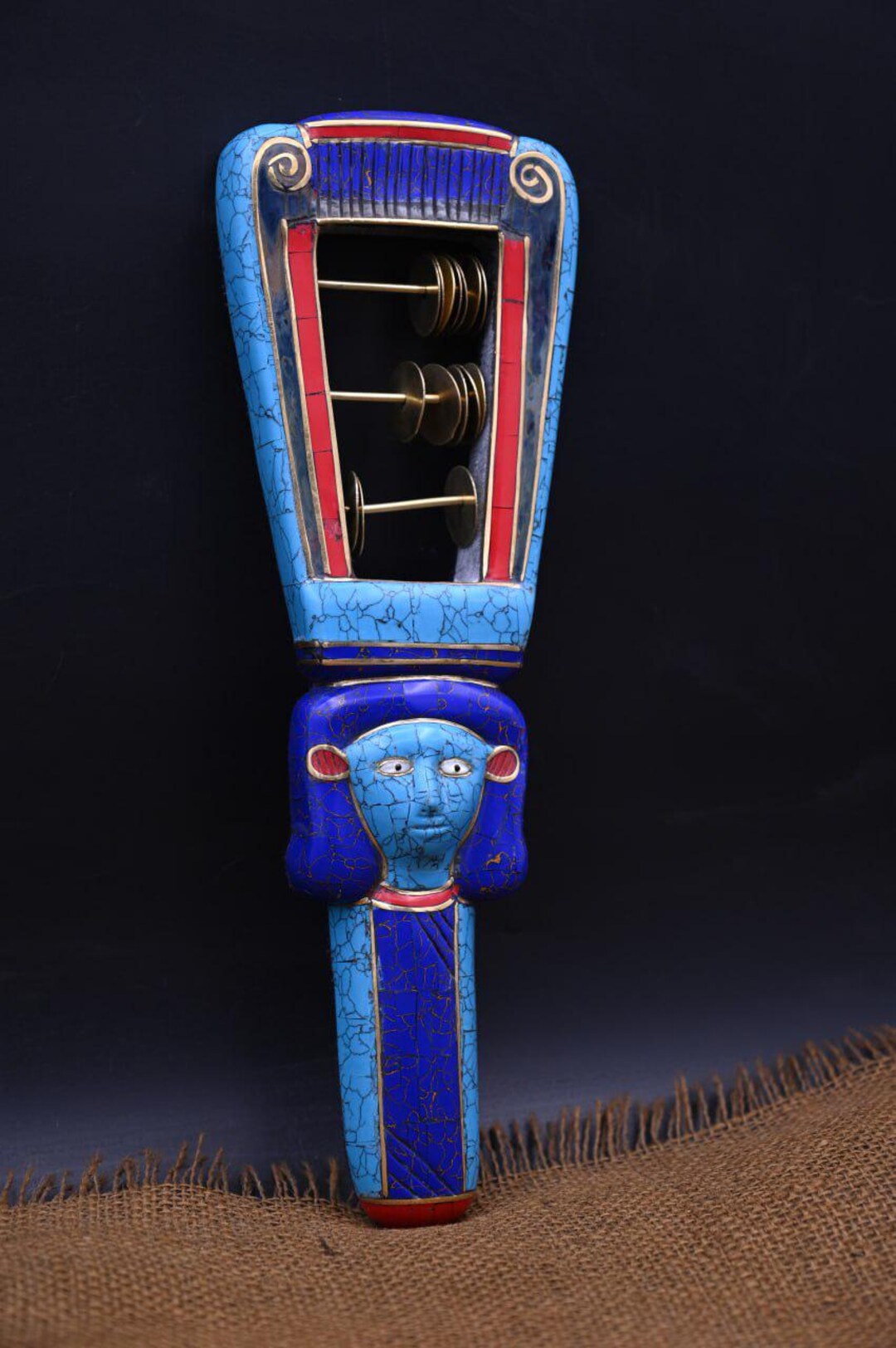 Handcrafted Hathor Sistrum Egypt Instrument Pretty Sound Hathor Goddess ...