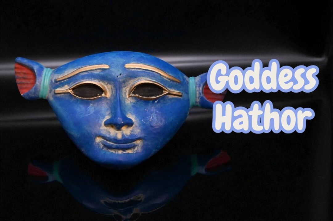 Hathor Face Statue: Egyptian Goddess Sculpture, Egyptian Handmade ...